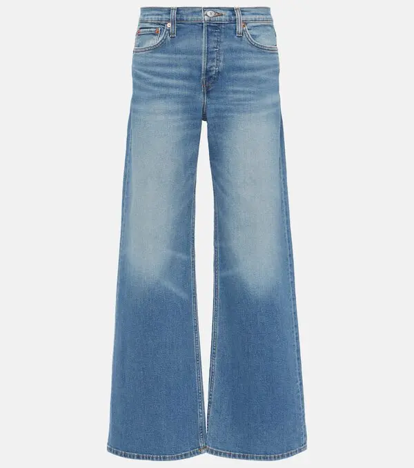 RE/DONE Mid-rise Wide-leg Jeans - Blue