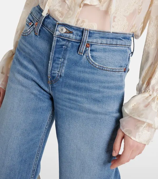 RE/DONE Mid-rise Wide-leg Jeans - Blue