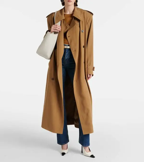 ア*ビ様 Yves Saint Laurent Brown Trench Coa trench coat in crinkled nylon in Brown | Saint Laurent | YSL EN-US