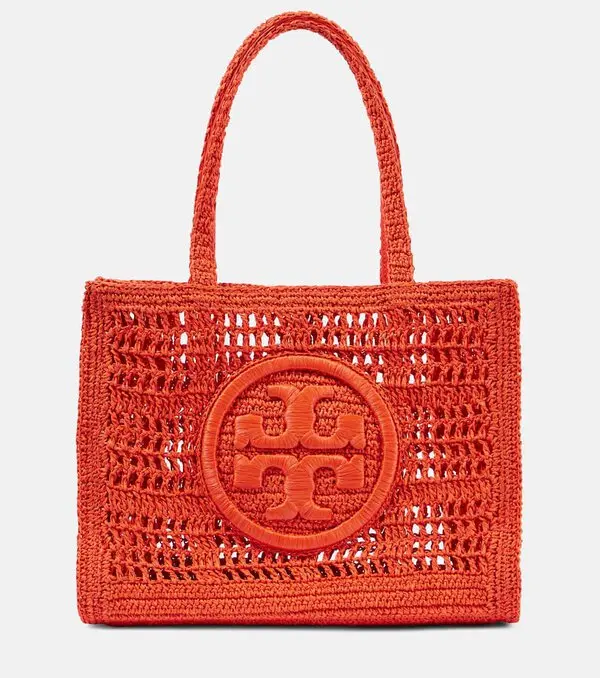 Tory Burch Ella Small Raffia Tote Bag