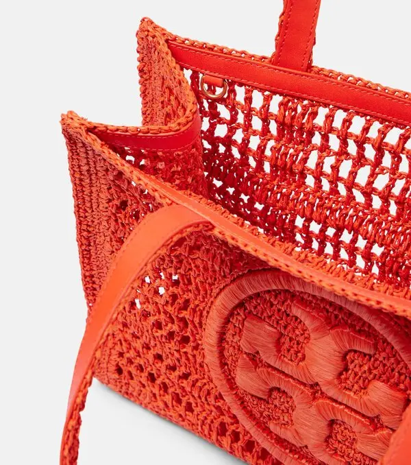 Tory Burch Ella Small Raffia Tote Bag