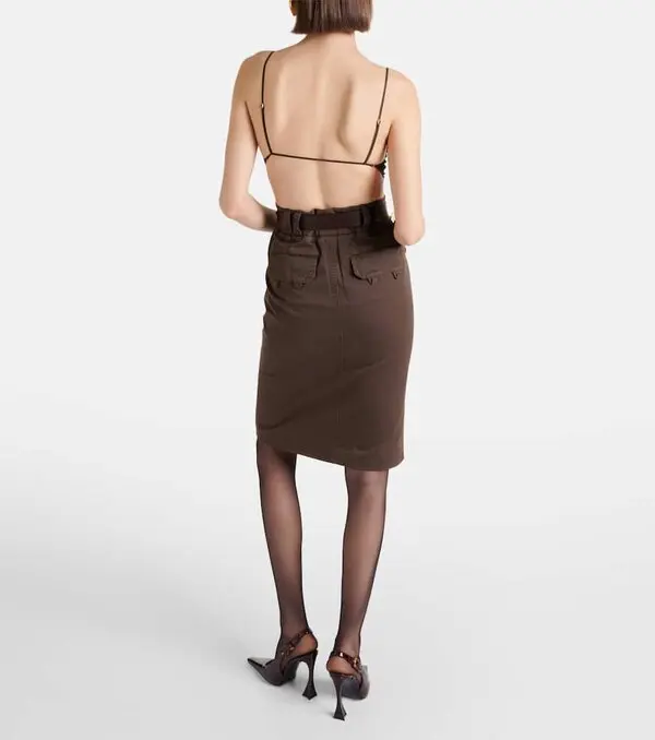 Saint Laurent Silk-blend Georgette Bodysuit