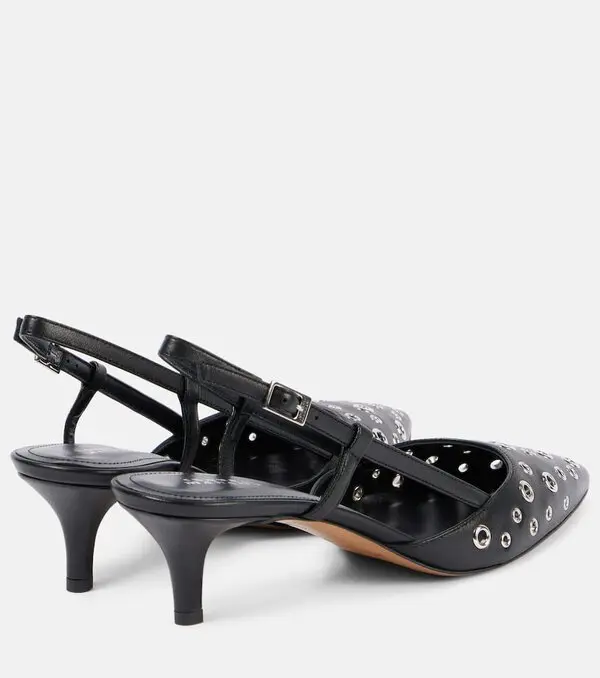 Isabel Marant Étoile Pilia Leather Slingback Pumps