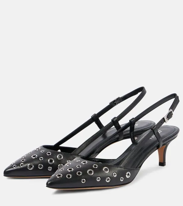 Isabel Marant Étoile Pilia Leather Slingback Pumps