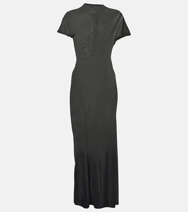 Khaite Yenza Jersey Maxi Dress - Black