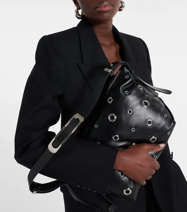 Isabel Marant Leyden Small Studded Leather Shoulder Bag