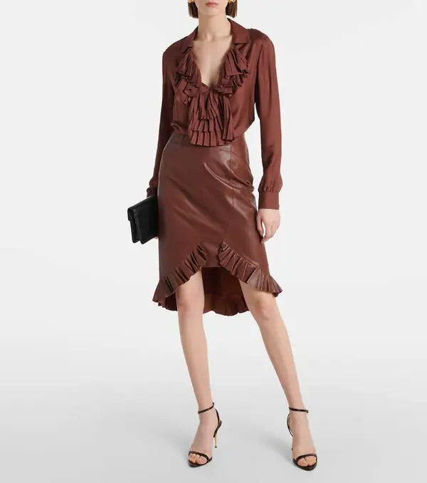 TOM FORD Ruffled Twill Blouse