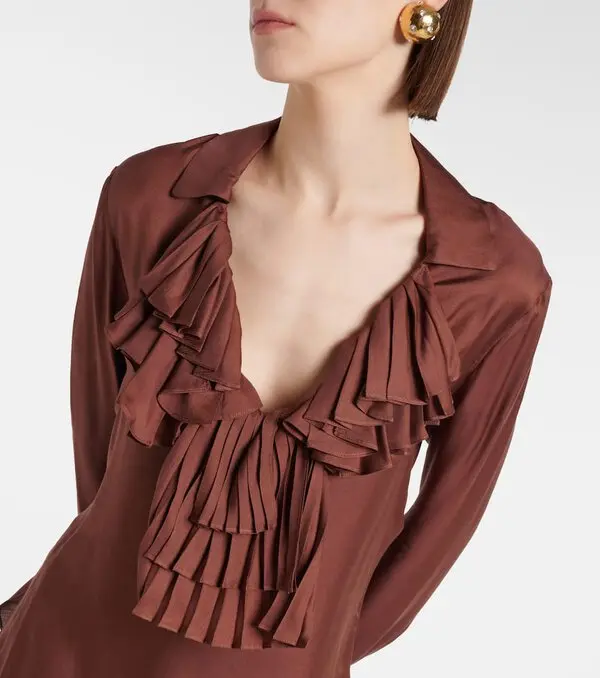 TOM FORD Ruffled Twill Blouse