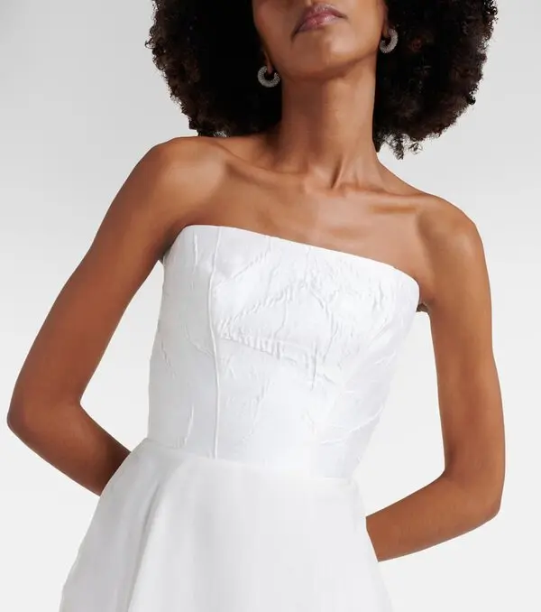 Maticevski Bridal Dhalia Caped Silk Gown