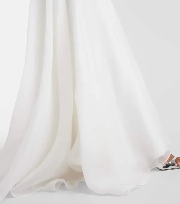 Maticevski Bridal Dhalia Caped Silk Gown