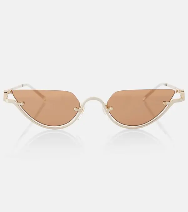Gucci Double G Cat-eye Sunglasses - Gold