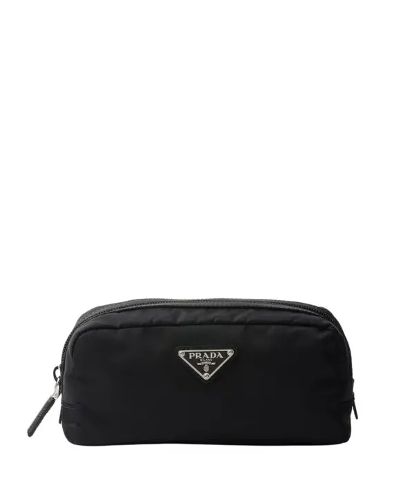 Prada Re-nylon And Saffiano Leather Necessaire - Black