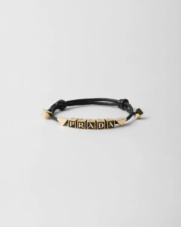 Prada Nappa Leather Bracelet - Black