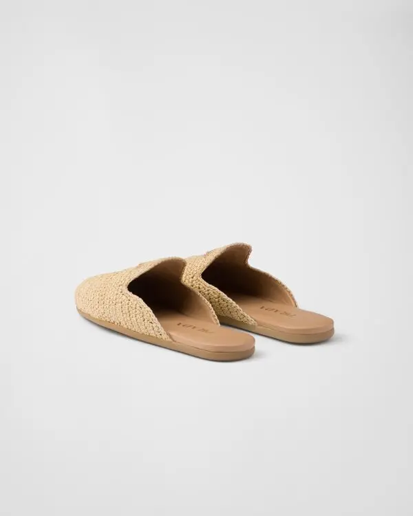 Prada Crochet Mules - Natural | Editorialist