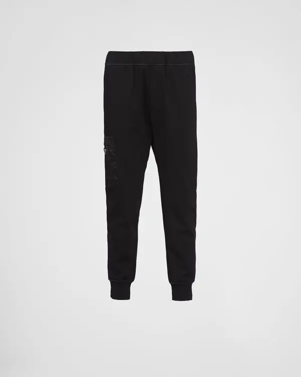 Prada Technical Fleece Pants - Black/black