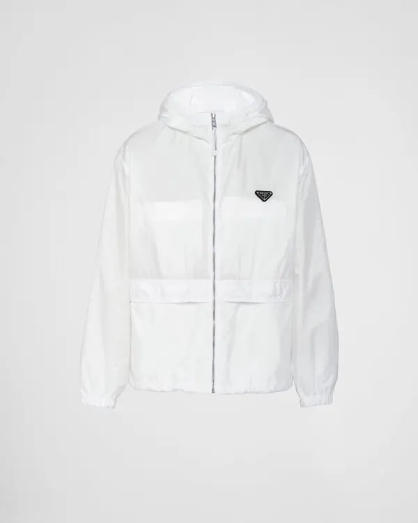 Prada Re-Nylon Blouson Jacket - White | Editorialist