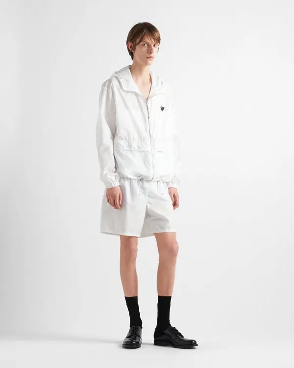 Prada Re-Nylon Blouson Jacket - White | Editorialist
