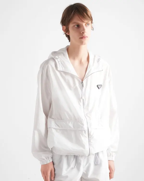 Prada Re-Nylon Blouson Jacket - White | Editorialist