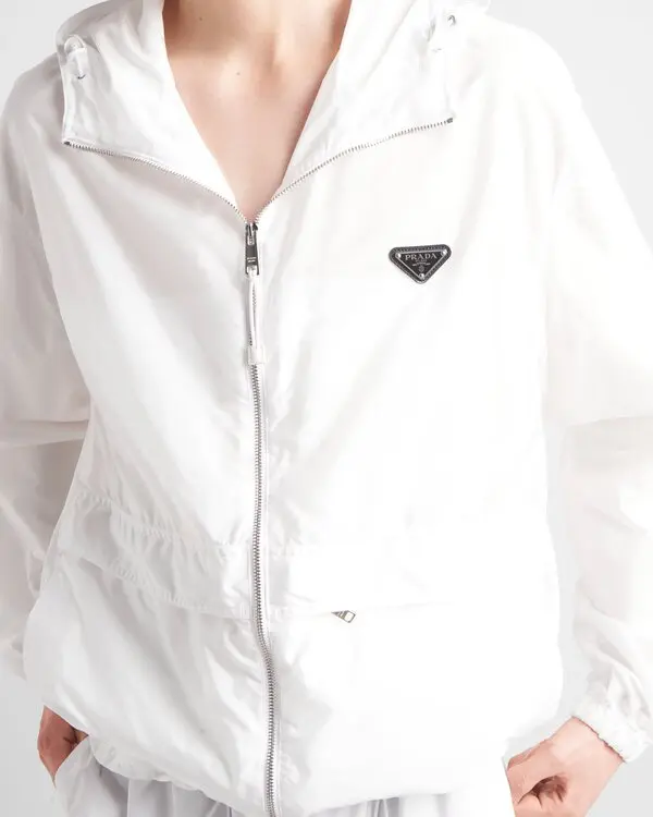 Prada Re-Nylon Blouson Jacket - White | Editorialist