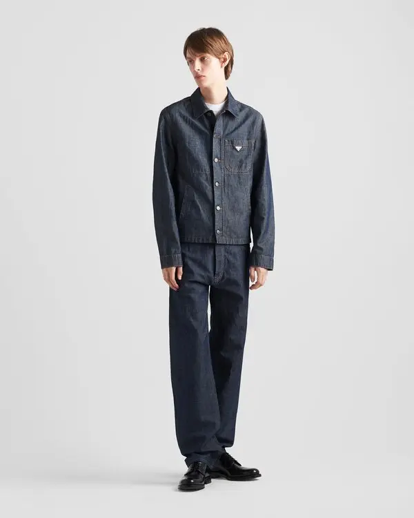 Prada Chambray Blouson Jacket