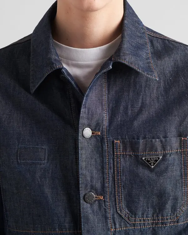 Prada Chambray Blouson Jacket