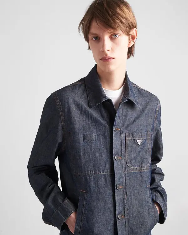 Prada Chambray Blouson Jacket