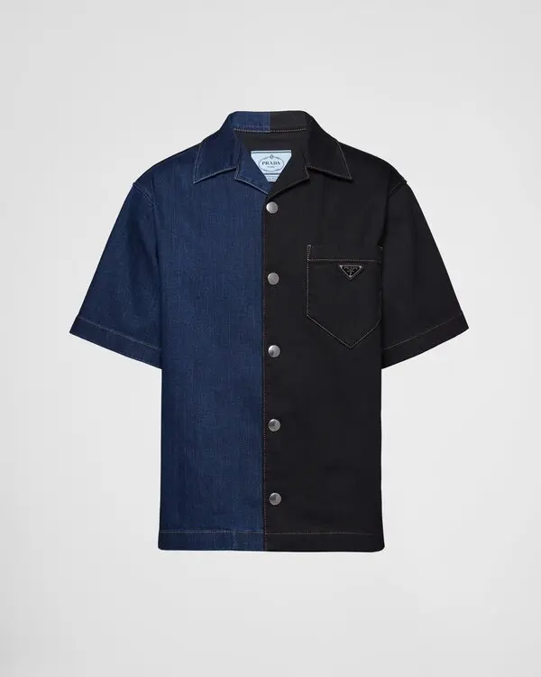 Prada Double Match Denim Shirt