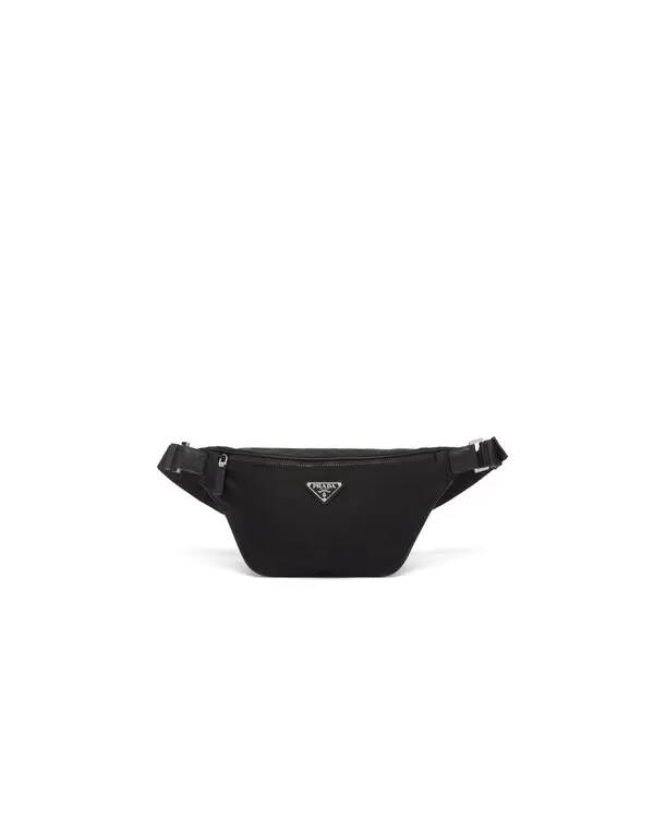 Prada Re-nylon And Saffiano Leather Belt Bag - Black