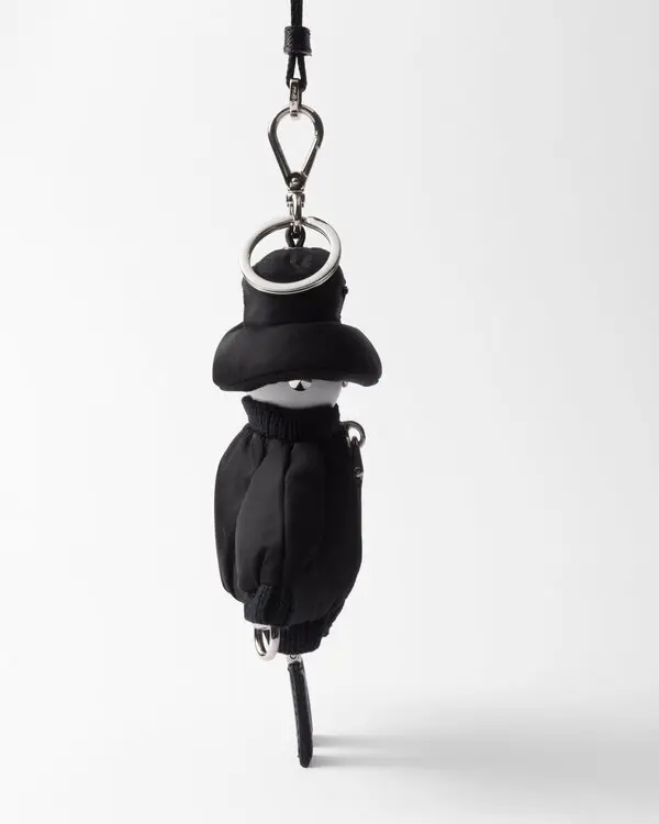 Prada Soft Robot Re-nylon Keychain Charm With Shoulder Strap