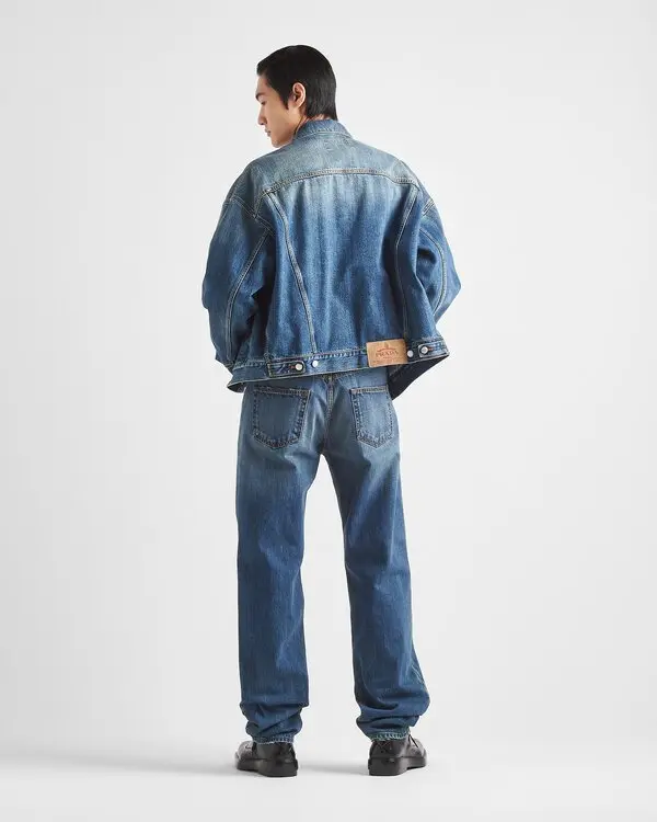 Prada Denim Trucker Jacket - Navy | Editorialist