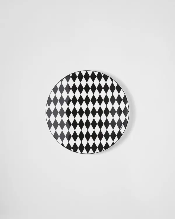 Prada Porcelain Charger Plate Checkerboard