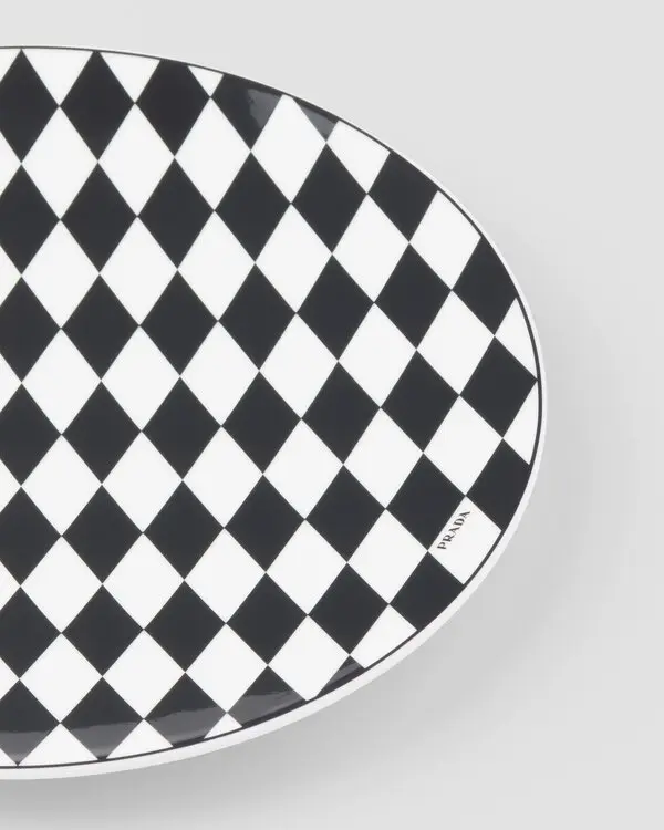 Prada Porcelain Charger Plate Checkerboard