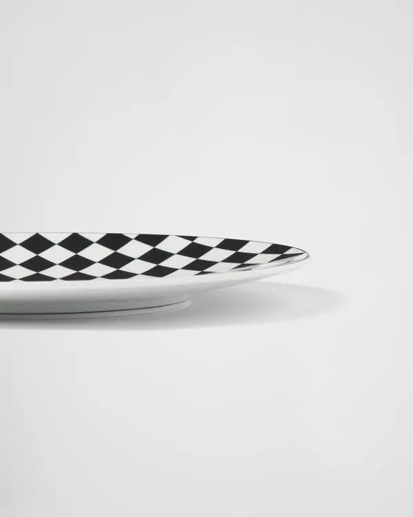 Prada Porcelain Charger Plate Checkerboard
