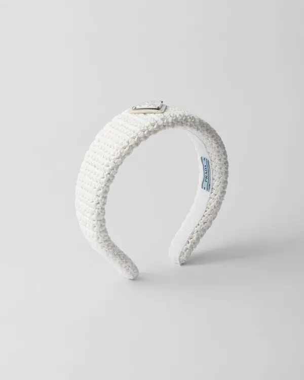 Prada Crochet Headband - White