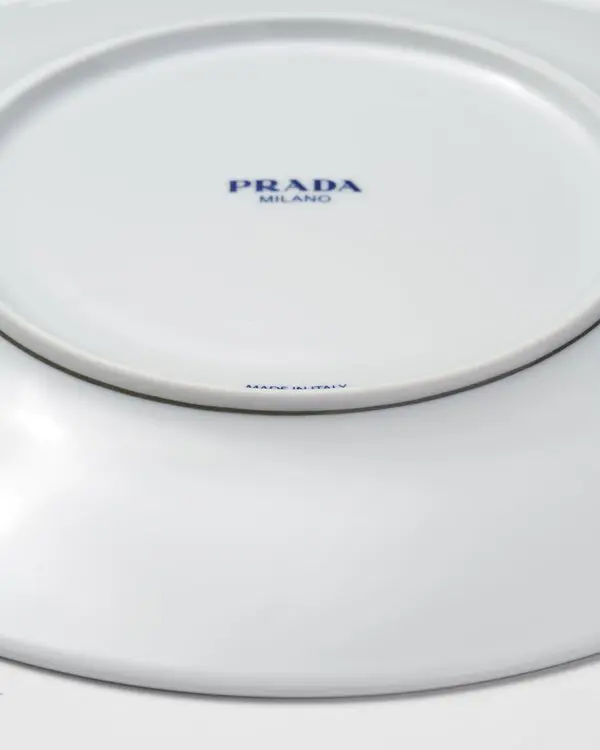 Prada Porcelain Charger Plate Vienna Red