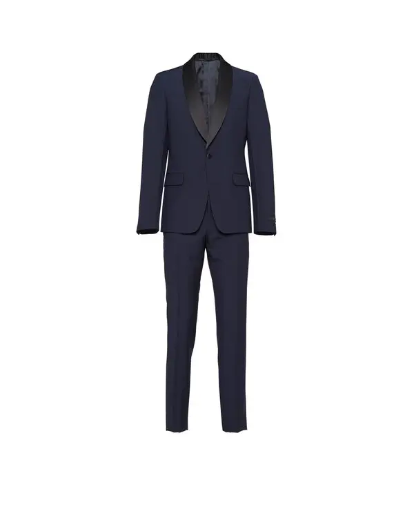 Prada Single-breasted Wool And Mohair Tuxedo - Blue