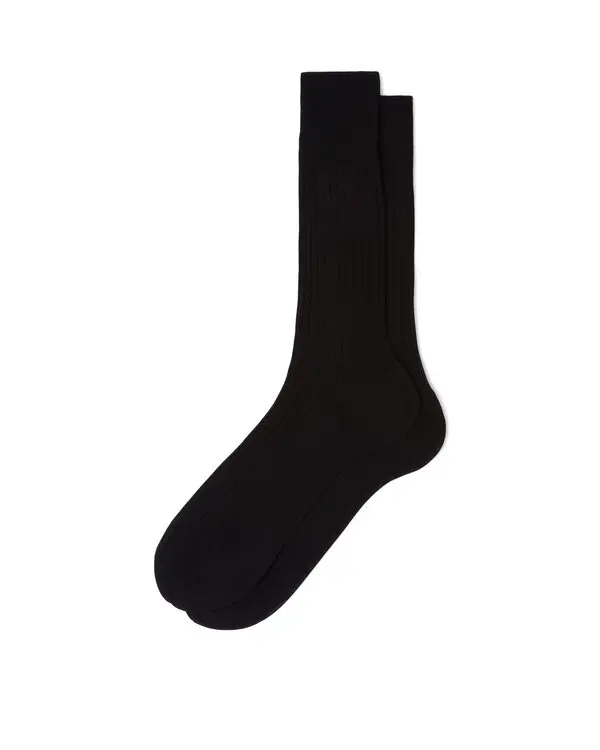 Prada Cotton Mid-calf Socks - Black