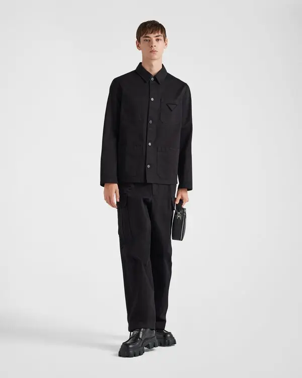 Prada Cotton Satin Cargo Pants - Black | Editorialist