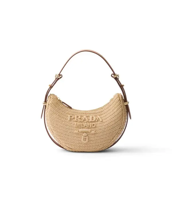 Prada Arqué Crochet Shoulder Bag - Neutral