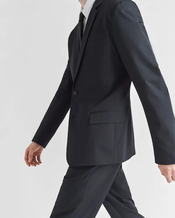 Prada Single-breasted Techno Stretch Suit - Black