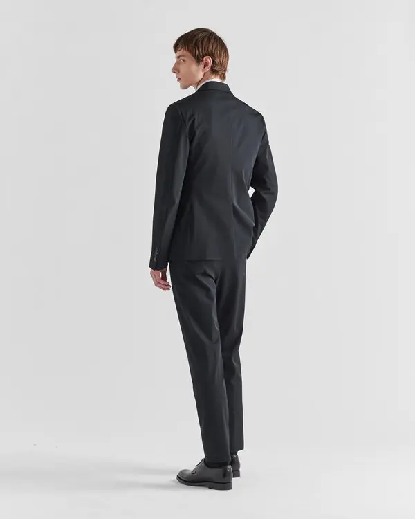 Prada Single-breasted Techno Stretch Suit - Black