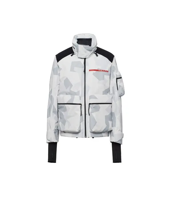 Prada Printed Technical Fabric Ski Windbreaker - Grey