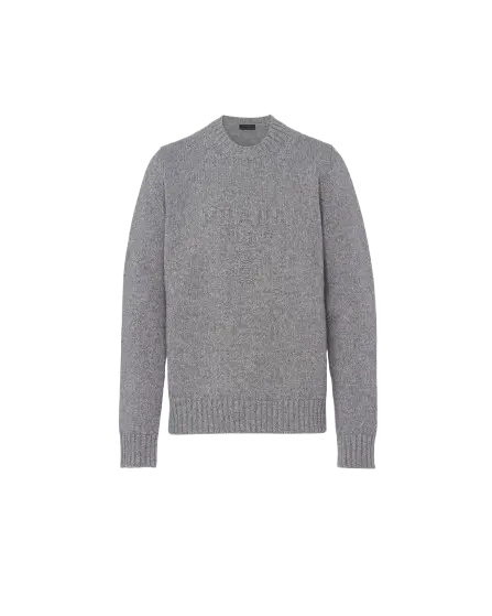 Prada Wool And Cashmere Crew-neck Sweater - Grey