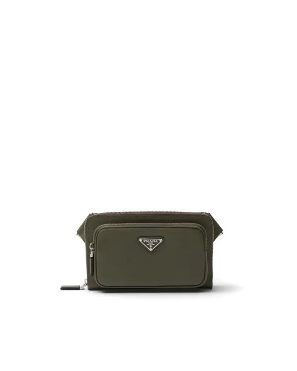 Prada Saffiano Leather Belt Bag - Green