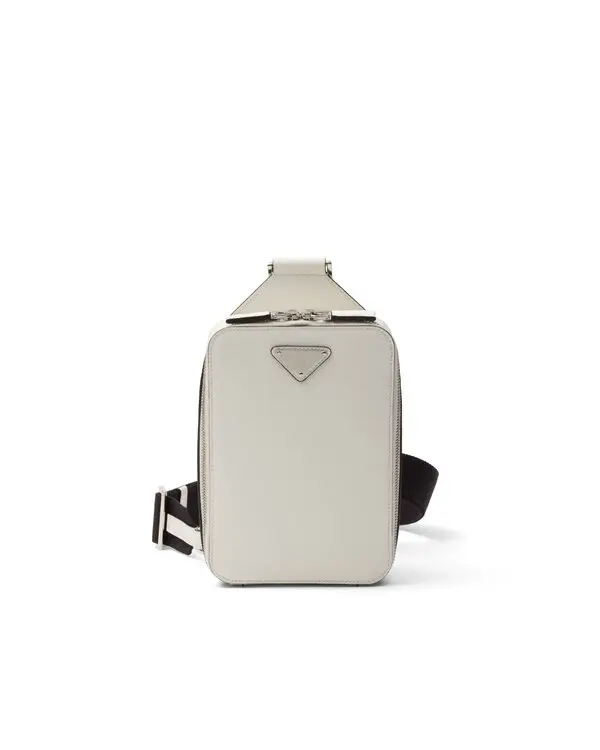 Prada Brique Saffiano Leather Bag - White