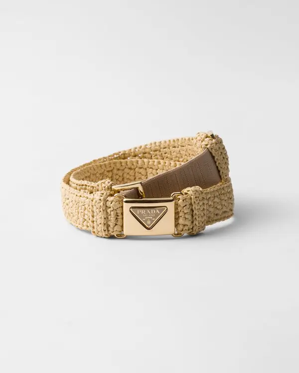 Prada Crochet Belt - Natural