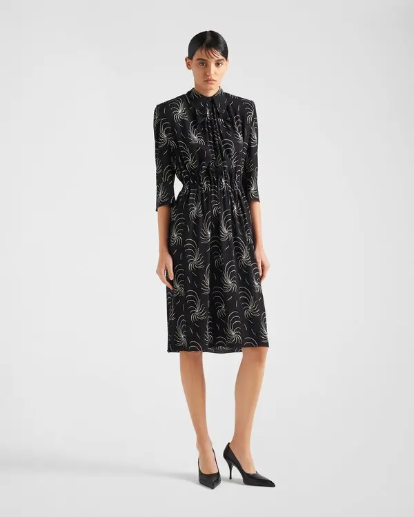 Prada Printed Sablé Dress