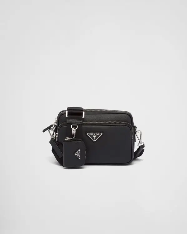 Prada Saffiano Leather Shoulder Bag - Black