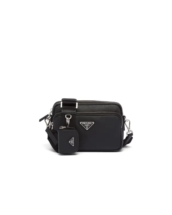 Prada Saffiano Leather Shoulder Bag - Black