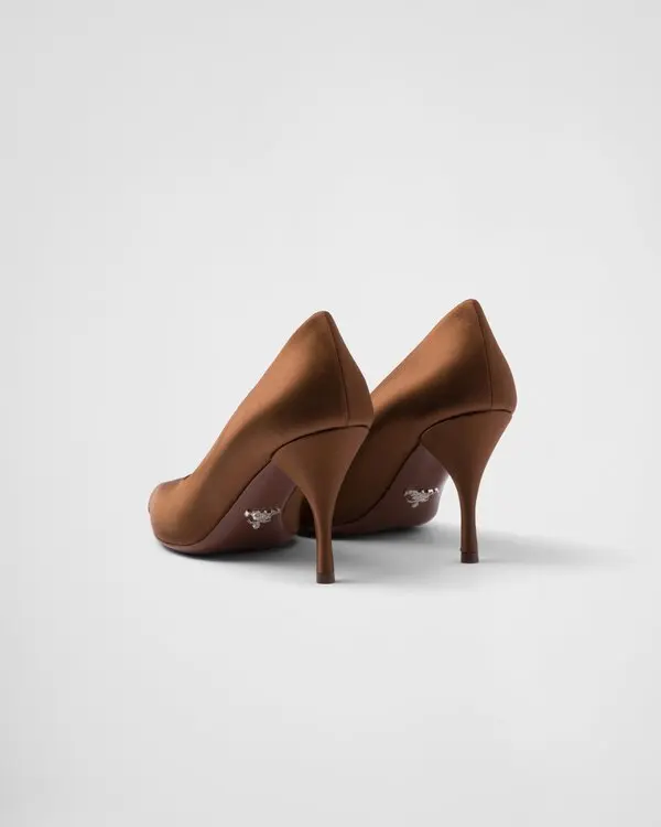 Prada Satin Pumps - Tobacco